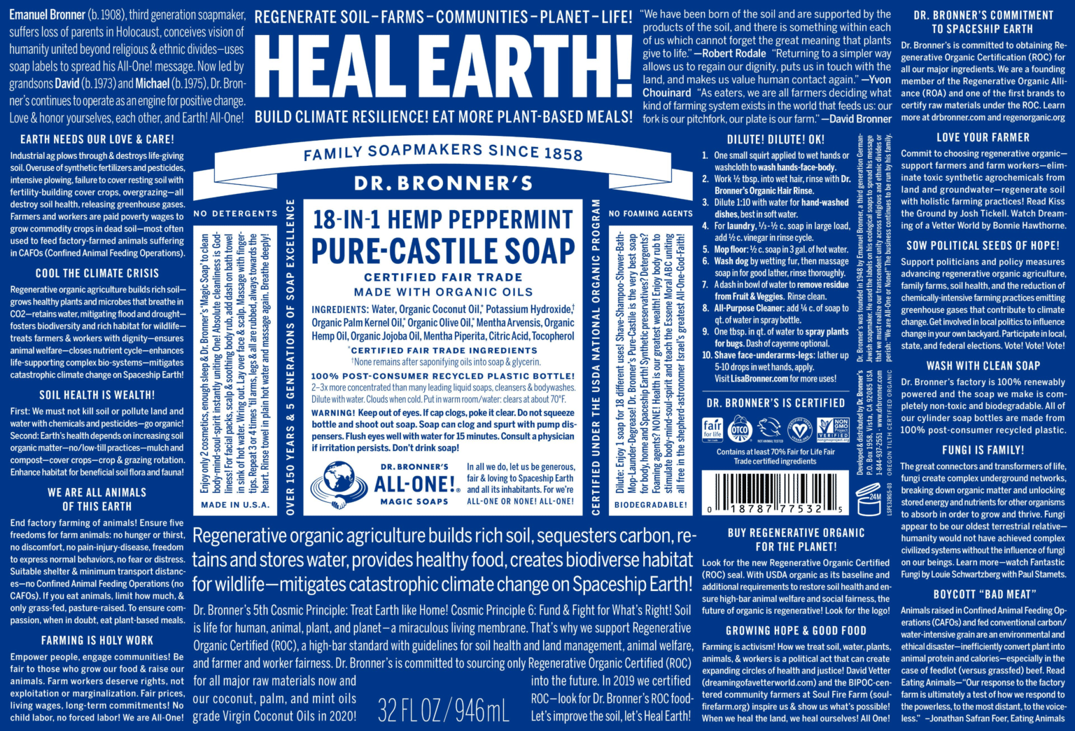 Behind the Label: Heal Earth! - Dr. Bronner's